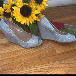 Forever 21 | Shoes | Forever Silver Wedge Heels | Poshmark